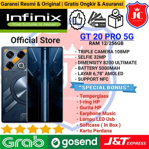 Jual INFINIX GT 20 PRO 5G RAM 12 256GB 8 256GB GARANSI RESMI INFINIX INDONESIA Shopee Indonesia