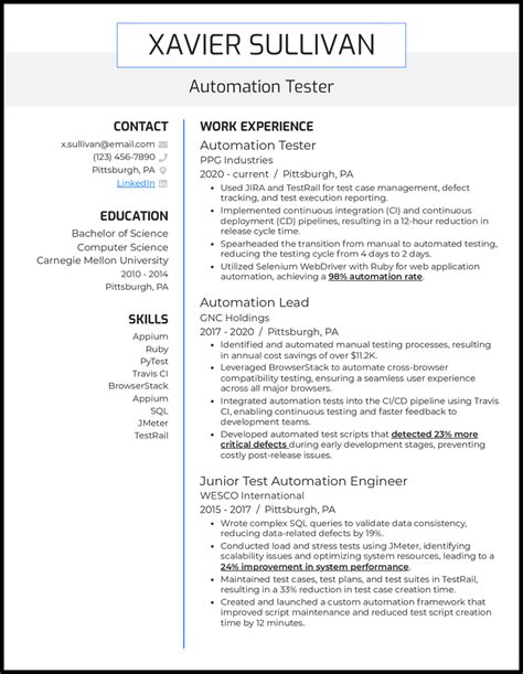 7 Tester Resume Examples To Get Started In 2025
