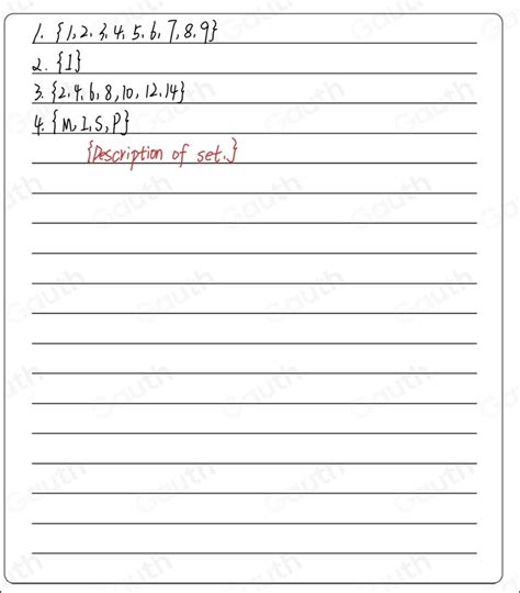 Solved Ii List All The Elements Of The Set Described 1 The Set Of Counting Numbers Less Than