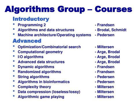 Thesis Preparation Algorithms Gerth Stølting Brodal Ppt Download