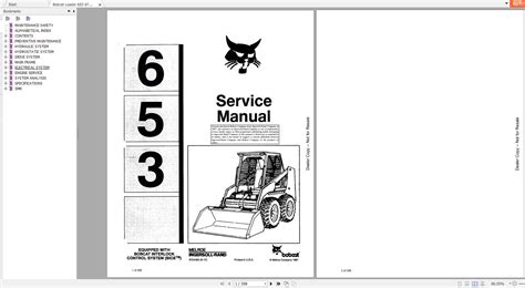 Bobcat Loader 653 Service Manual 6724493