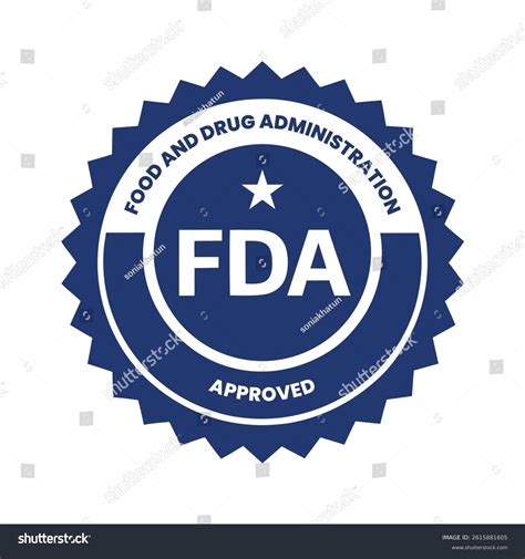 Fda Approved Stamp Label Vector Design Stock Vector Royalty Free