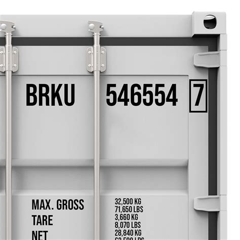 Custom Shipping Container Identification Bic Number Decal Sticker