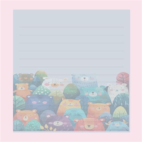 Premium Vector Cute Notebook Page Design