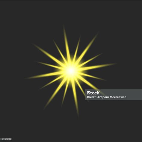 투명 한 배경 에 빛나는 금 빛 밝은 플래시 반짝 빛 효과 별 빛나는 플래시 장식 반짝임 빛나는 빛 효과 및 버스트 컬렉션 벡터