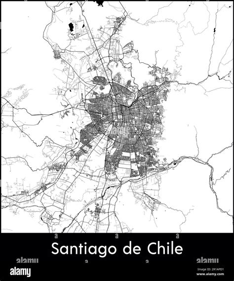 City Map South America Chile Santiago De Chile Vector Illustration Stock Vector Image And Art Alamy