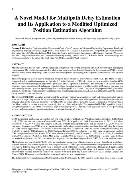 Pdf A Novel Model For Multipath Delay Estimation And Its Application