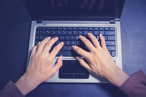 Premium Photo Hacker Hands Typing On Keyboard Of Laptop