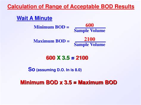 Ppt Calculation Of Range Of Dilutions For Acceptable Bod Results