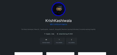 github krishkashiwala octoprofile