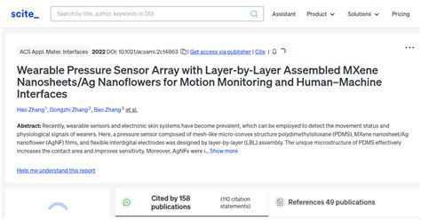 Wearable Pressure Sensor Array With Layer By Layer Assembled Mxene