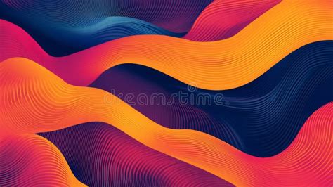 Abstract Colorful Waves With Gradient Effect Modern Art Concept Stock Image Image Of Concept
