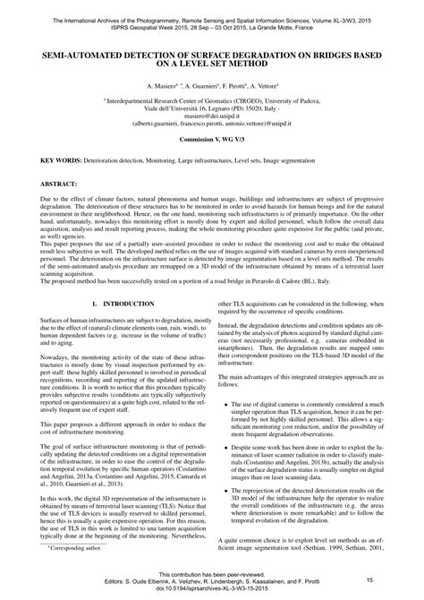 Pdf Semi Automated Detection Of Surface Degradation On Bridges Based