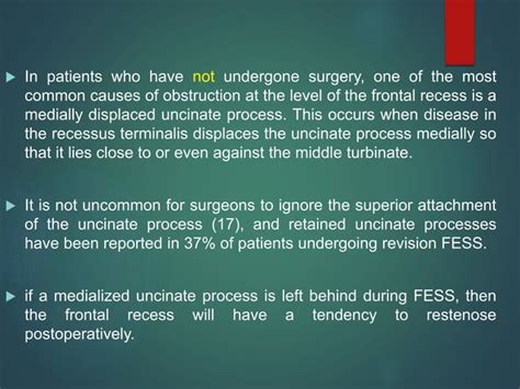 Failed Fess Spectrum Of Ct Findings In The Frontal Recess Ppt