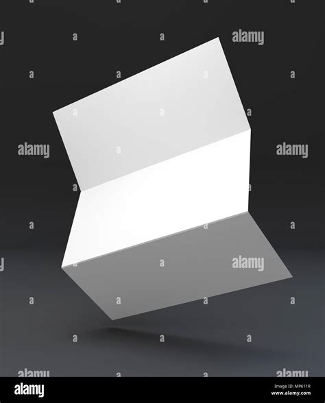 Tri Fold Leaflet A4 Mockup Dl Brochure Dl Flyer 3d Rendering Stock