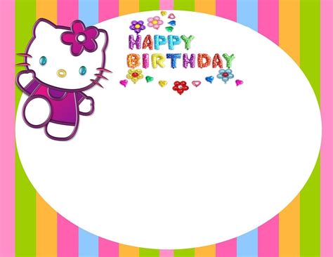 Printable Hello Kitty Invitation Card Hello Kitty Invitation Card Hello Kitty Birthday