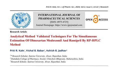 Analytical Method Validated Techniques For The Simultaneous Estimation