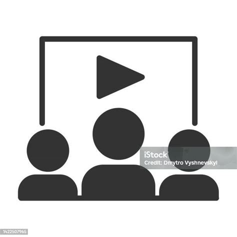 흰색 배경에 고립 된 영화 벡터 글리프 아이콘 웹 모바일 앱 및 Ui 디자인을위한 영화 스톡 벡터 아이콘 Film Screening에 대한 스톡 벡터 아트 및 기타 이미지