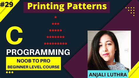 L 31 Printing Star Patterns In C Anjaliluthra Bca Btechbsc Placement Programmingcoding