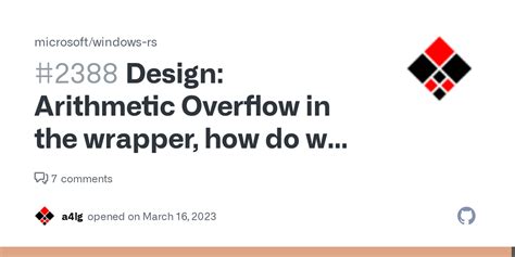 Design Arithmetic Overflow In The Wrapper How Do We Deal With It