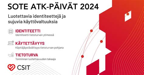 Csit Finland Oy On Linkedin Sosiaali Ja Terveydenhuollon Atk Päivät 2025