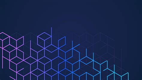 Abstract Geometric Background With Isometric Digital Blocks Blockchain Concept And Modern