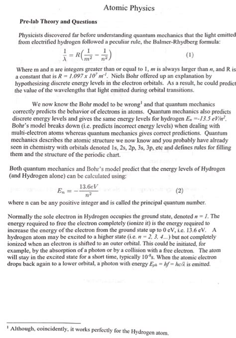 get answer transcribed image text atomic physics pre lab theory and transtutors