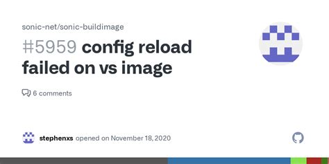 Config Reload Failed On Vs Image · Issue 5959 · Sonic Netsonic Buildimage · Github