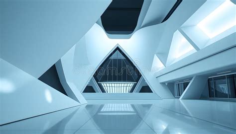 Futuristic Architectural Design Exploring The Aesthetics Of Modern Spaces Stock Illustration