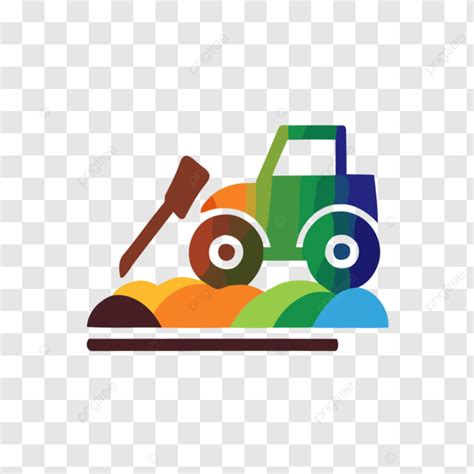 무지개색 트럭과 삽 로고 벡터 흰색 배경에 쟁기질하는 단순한 다채로운 아이콘 그림자 없음 작은 프레임 중앙 Png 일러스트 및 벡터 에 대한 무료 다운로드 Pngtree