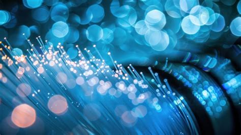 Optical Fiber Technology Bright Abstract Premium Ai Generated Image