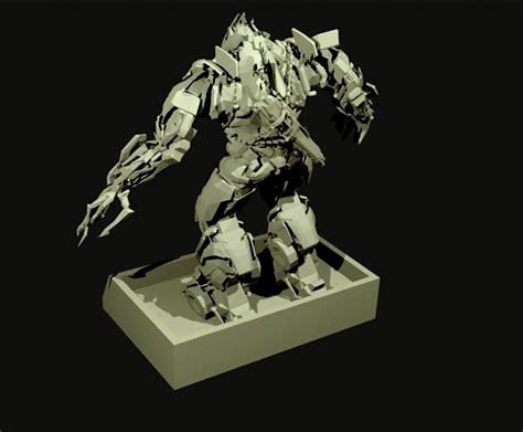 Transformers Megatron T Figure Miniature One Piece 3d Modelling Stl File Ready For Print Etsy