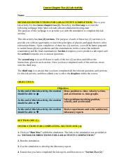 Physics Lab Activity 2 Doc Course Chapter Two 2 Lab Activity Name DETAILED INSTRUCTIONS FOR