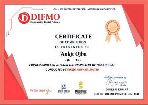 Git Github Webinarexperience Certificate Versioncontrol Skillindia Msme
