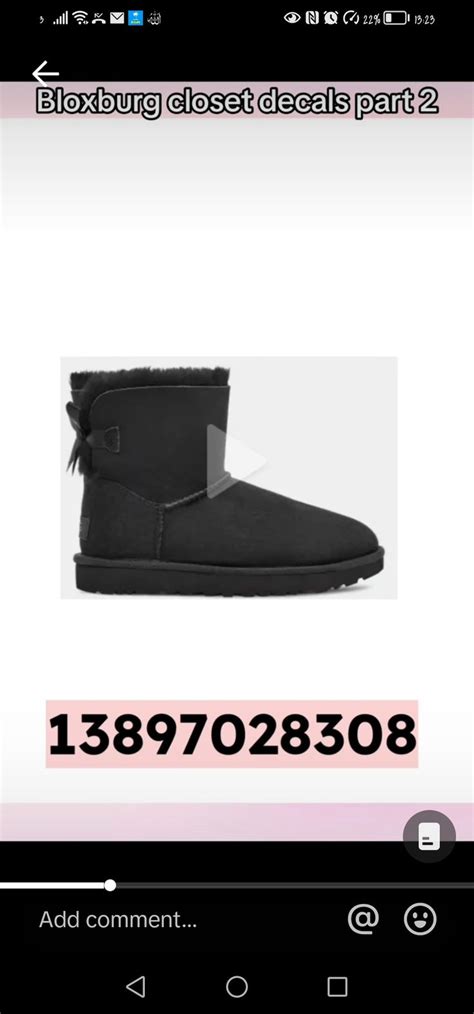 Black Uggs With Bows Bloxburg Decal Codes