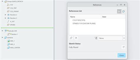 solved extrude feature won t update when moving the refer ptc