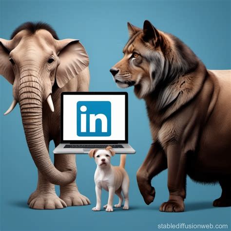 Professional Linkedin Background With Tech Stable Diffusion Online