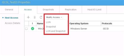 Dell Emc Unity Customer Can No Longer Modify Snapshot Access From Modifyaccess Under Access