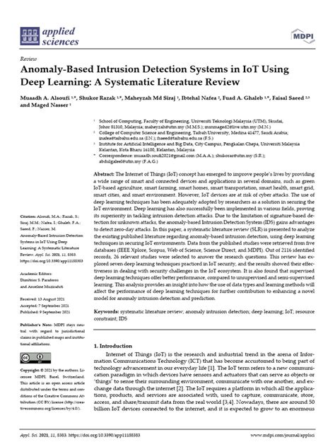 Anomaly Based Intrusion Detection System Pdf Internet Of Things