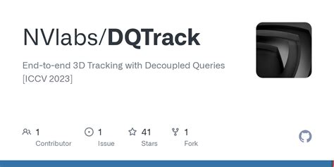 Github Nvlabsdqtrack End To End 3d Tracking With Decoupled Queries Iccv 2023