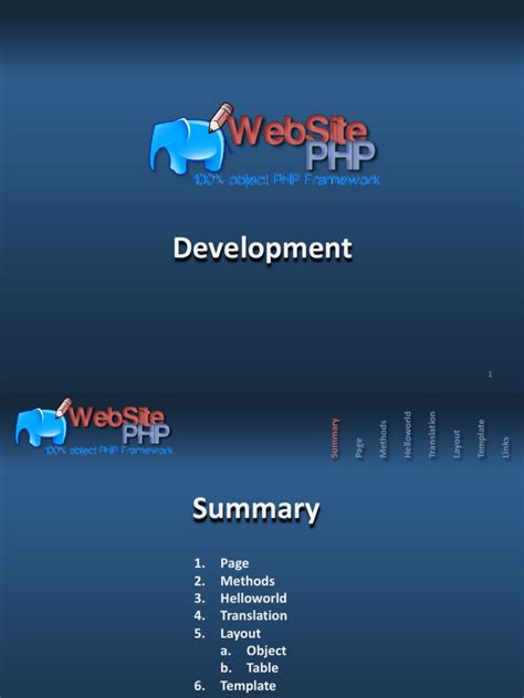 website php development pdf html php