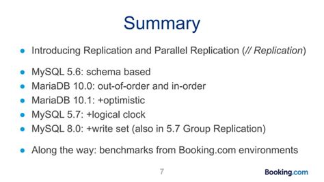 the full mysql and mariadb parallel replication tutorial ppt