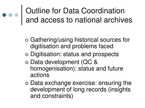 Ppt Progress Assessment On Data Coordination Strategies For Climate