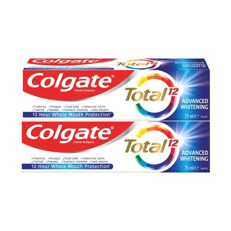Colgate Total 12 Advanced Whitening Toothpaste 2 X 75 Ml Online At Best
