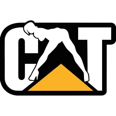 Caterpillar Cat Sexy Girl Decal