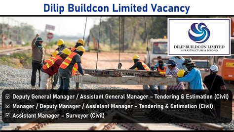 Dilip Buildcon Limited Vacancy Hiring For Railway And Metro Infrastructure Roles New Delhi