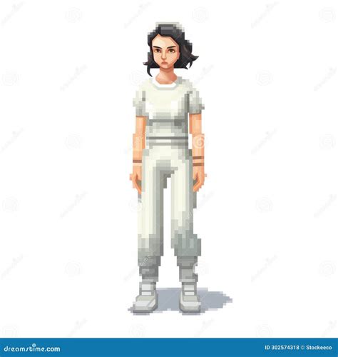 Pixel Portrait Of David On A Gray Background Modern Art Generative Ai Royalty Free Stock