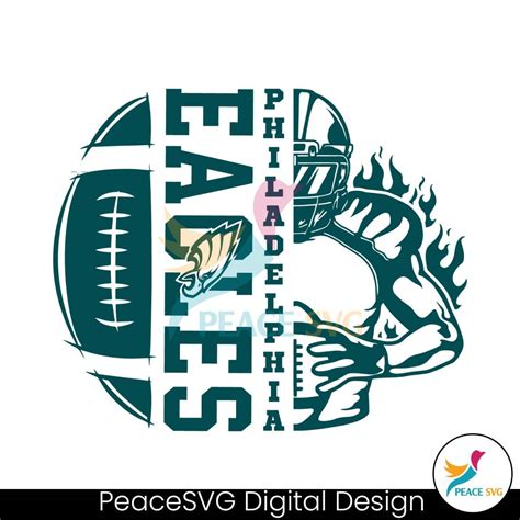 Philadelphia Eagles Football Player Svg Digital Download Peace Svg