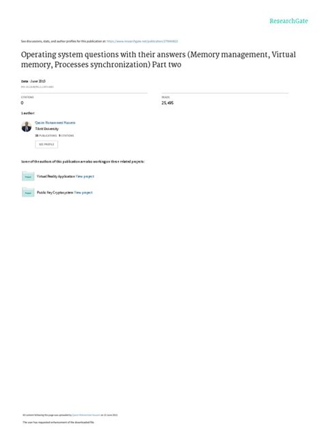 Operating System Questions With Their Answer Pdf Computer Architecture Office Equipment