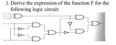 Solved 2 Derive Expression Function F Following Logic Circuit